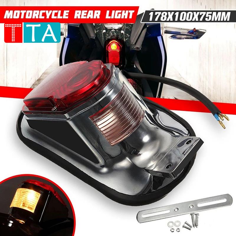 Universal Motorcycle Tail Light Bulb Mount Plate Turn Signal Rear Tail ...