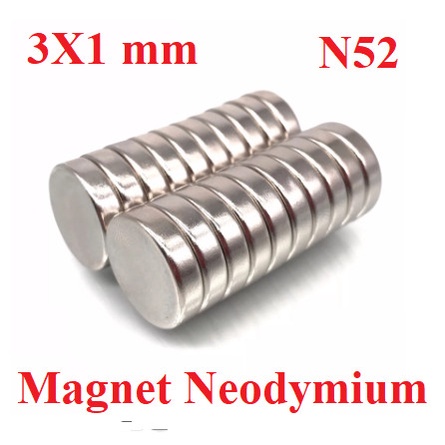 PUTIH Neodymium magnet Round Coin White 3x1mm 3x1mm 3x1 neodimium N52 ...
