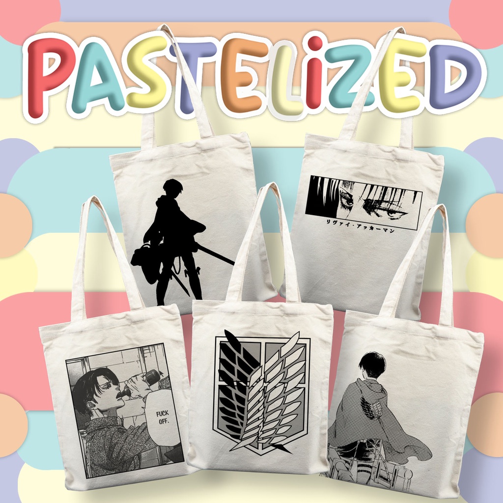 Tote Bag ATTACK ON TITANS AOT Anime Canvas Katsa Korean Bag │PASTELIZED ...
