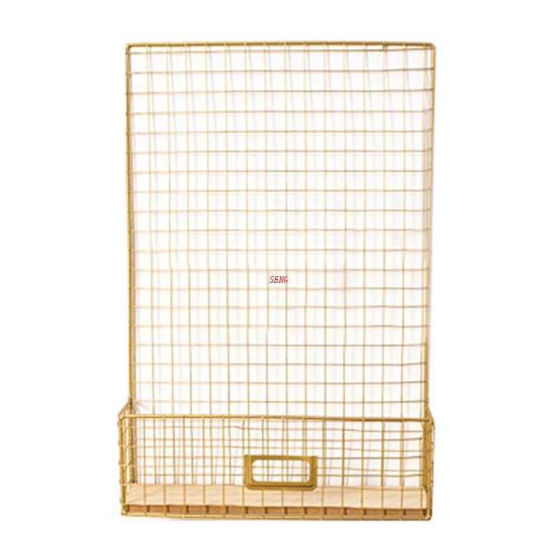 seng Nordic Style DIY Iron Mesh Grid Wire Board Wall Hanging Storage ...