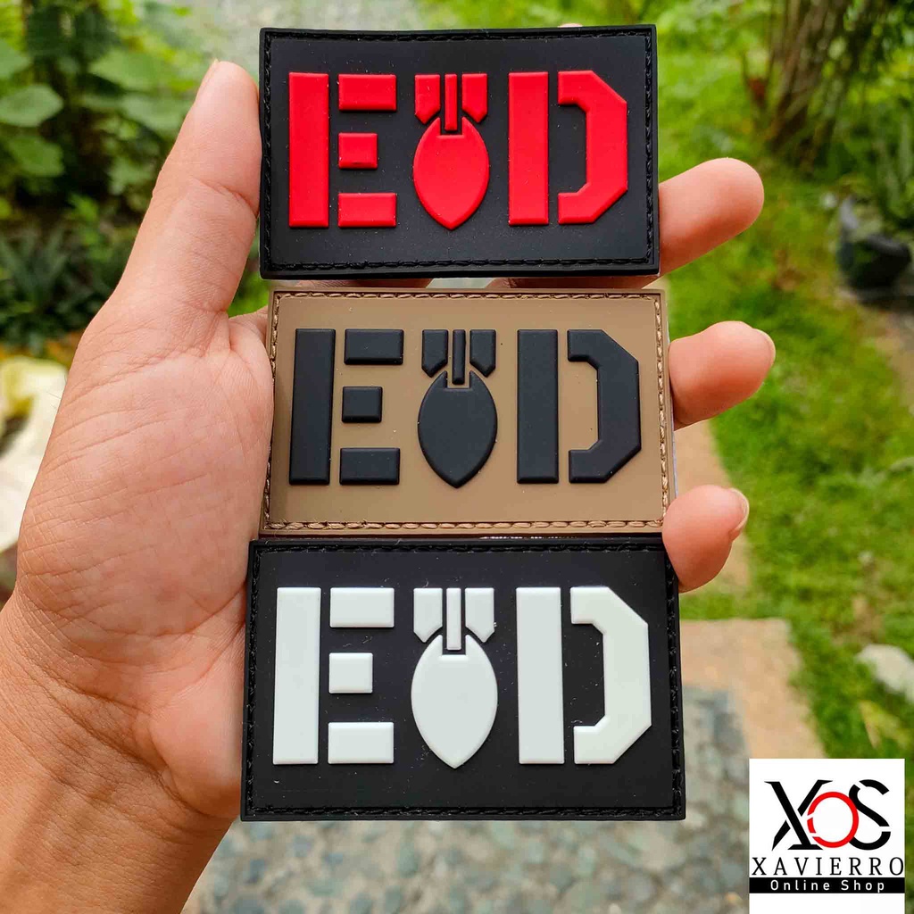 EOD PVC Velcro Badge Patch Tactical Patches EDC for jacket vest ...