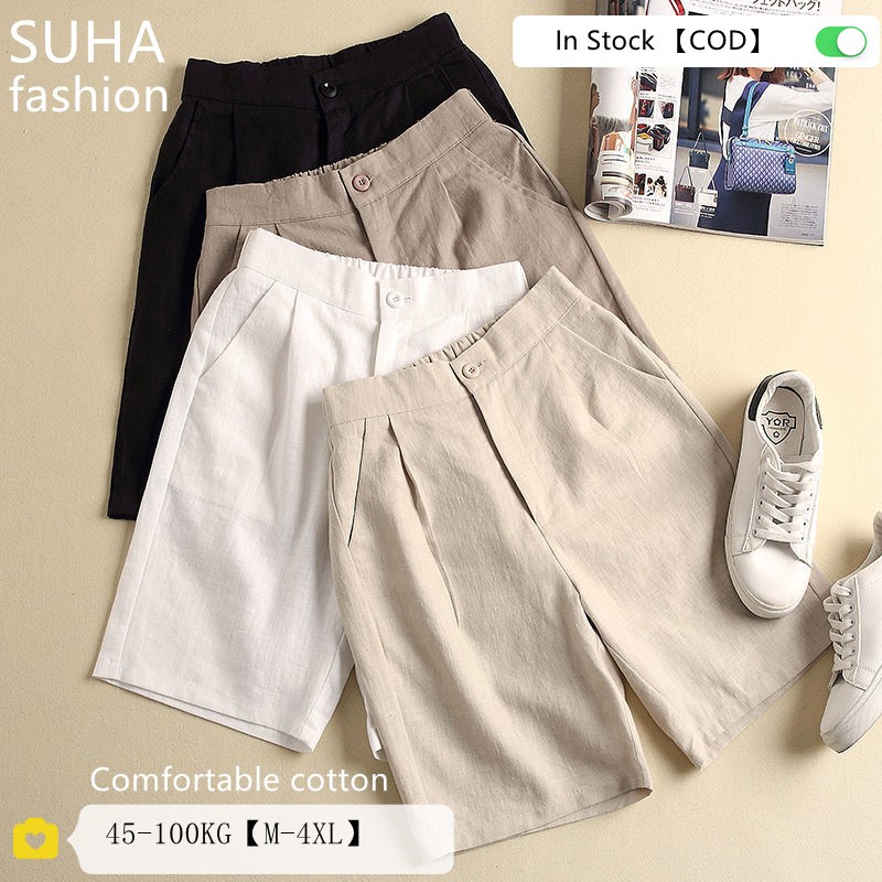 HC-SUHA 4XL Korean Sub-cotton Pants Female Loose High Waist Slimming ...