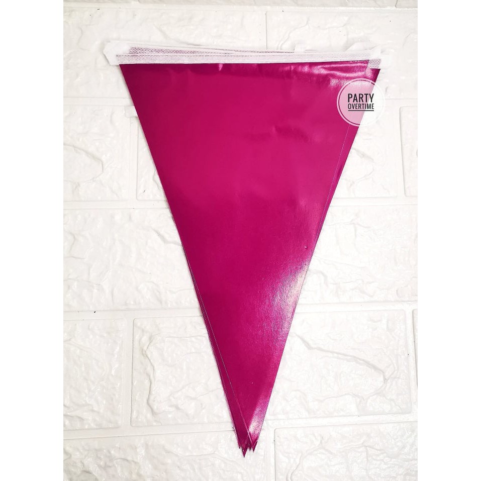 Purple Triangle Banderitas Flag Banner Party Decoration | Shopee ...