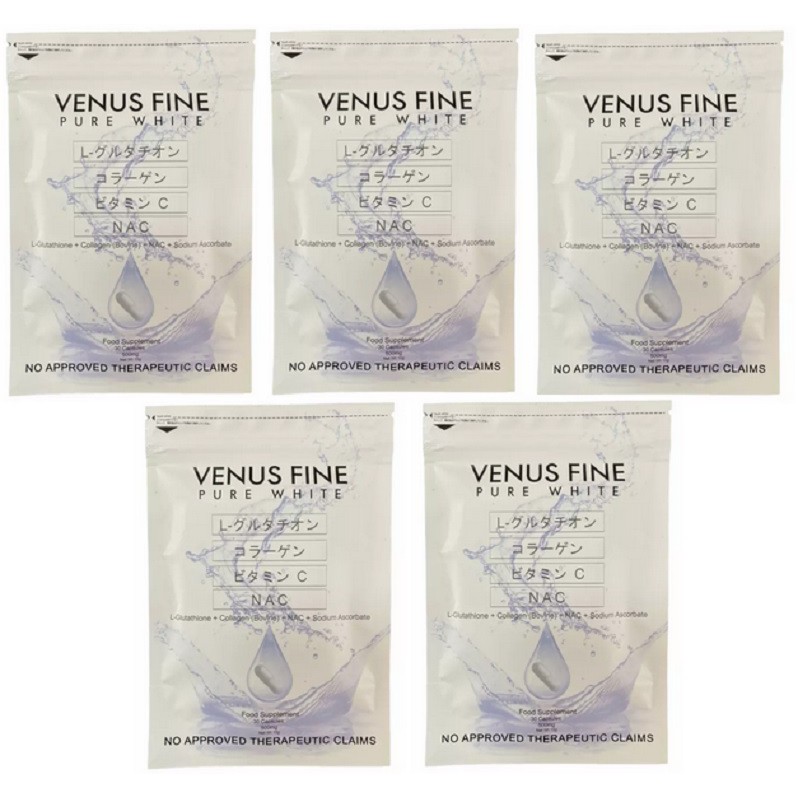 Venus Fine PureWhite 4-in-1 500mg Glutathione and Collagen 30 Capsules ...