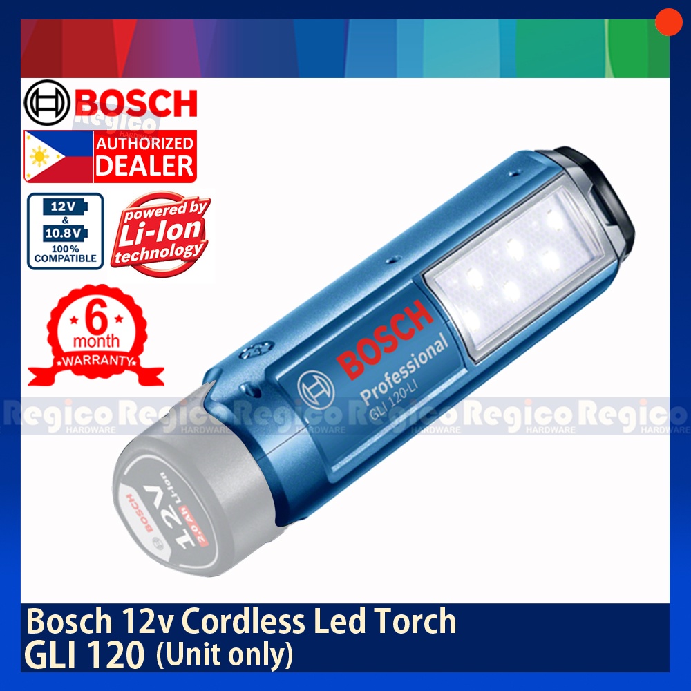 BOSCH Cordless 12V GLI 120 Led Torch Worklight Flashlight (UNIT ONLY ...