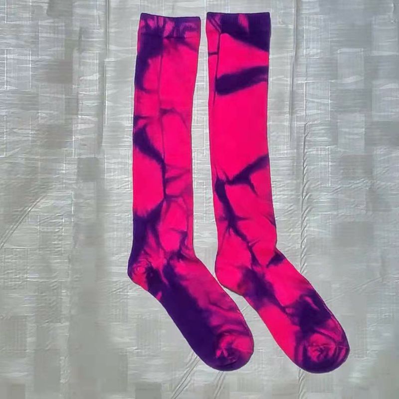 Trendy Socks Dyeing Gradient Socks Tie Dye Sports Skateboard Couple Hip ...