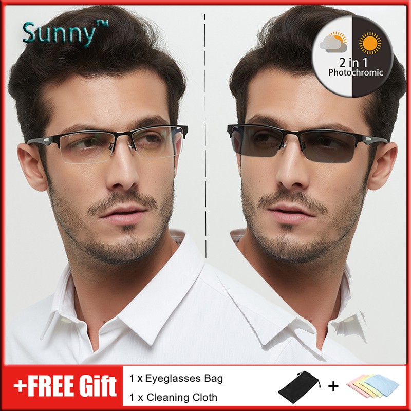 Anti Radiation Photochromic Eyeglasses For Men Women Anti Blue Ray ...