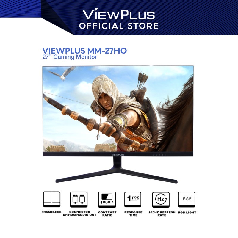 Viewplus 27” IPS 165Hz Gaming Monitor MM-27HO, FHD, DP, HDMI, 1ms ...