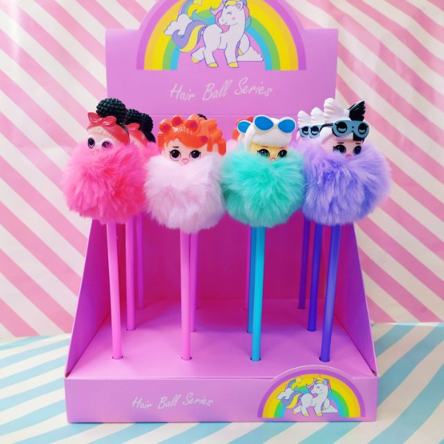 lol surprised girl wool ball ball pen （1pcs/qty） | Shopee Philippines