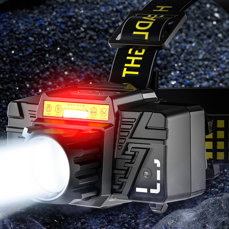 Powerful XHP50 zoom waterproof headlight Torch LED super bright outdoor ...