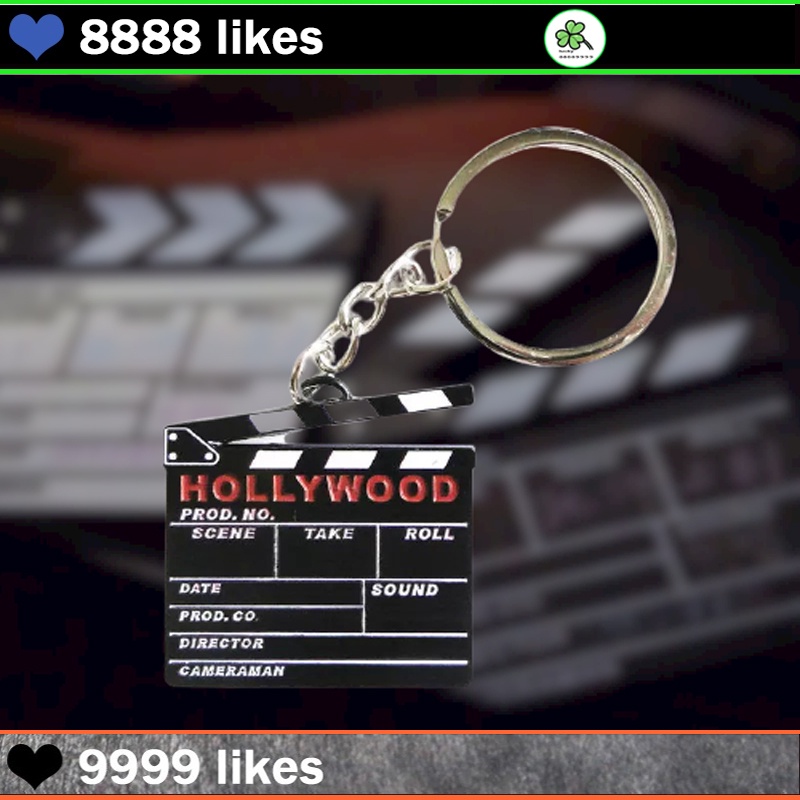 Hollywood Car Keychain Film Festival Movies and TV Series Clapperboard ...