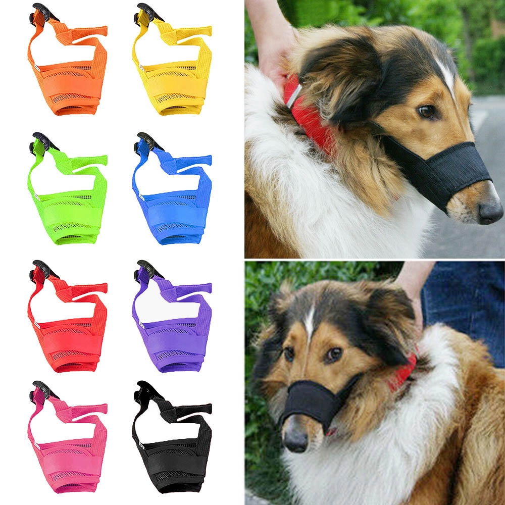 【Ready Stock】Safety Bark Mesh Anti Stop Bite Plastic Pet Dog Muzzle Pet ...
