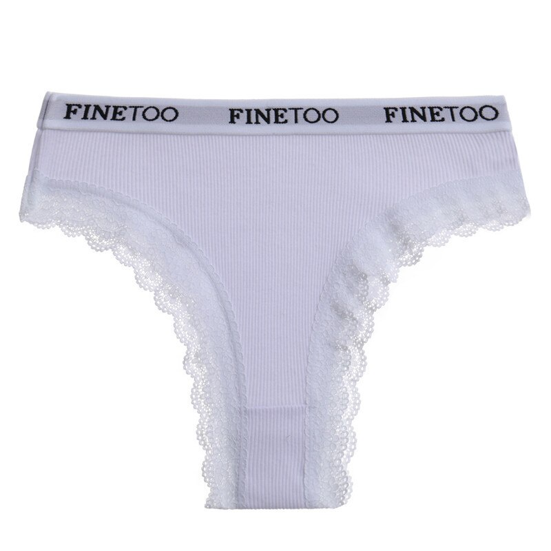 FINETOO Women's Cotton Panties Girls Letter Thongs Brazilian Pantys ...