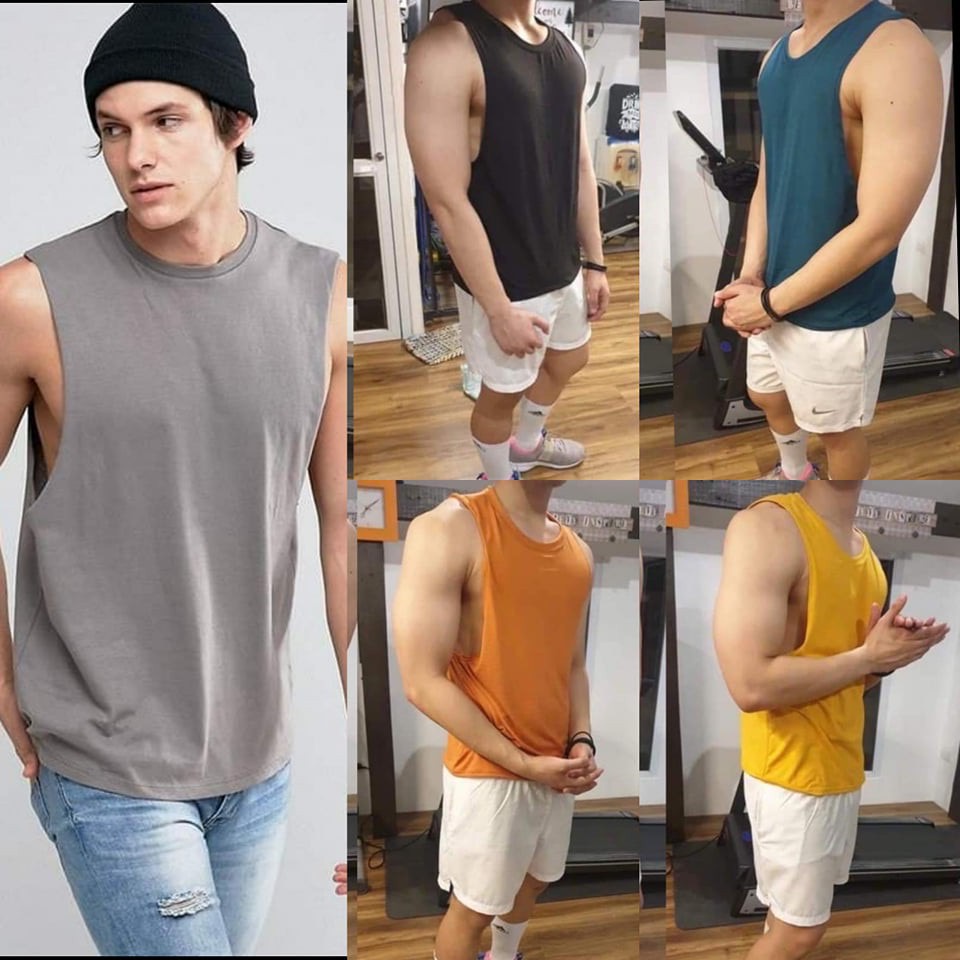 Plain Color Muscle Tee ( Good Quality Free Size ) | Shopee Philippines