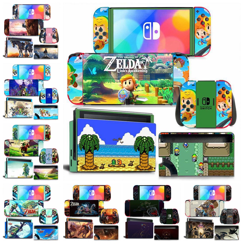 Zelda Pattern Skin Sticker Compatible with Nintendo Switch OLED Vinyl ...