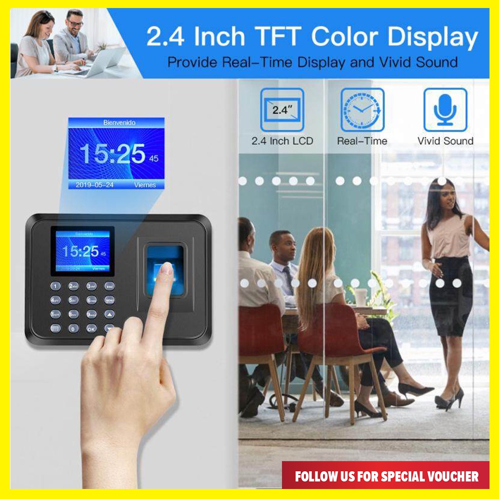 F01 Fingerprint Attendance Machine 2 4 Tft Lcd Screen Intelligent Biometric Fingerprint