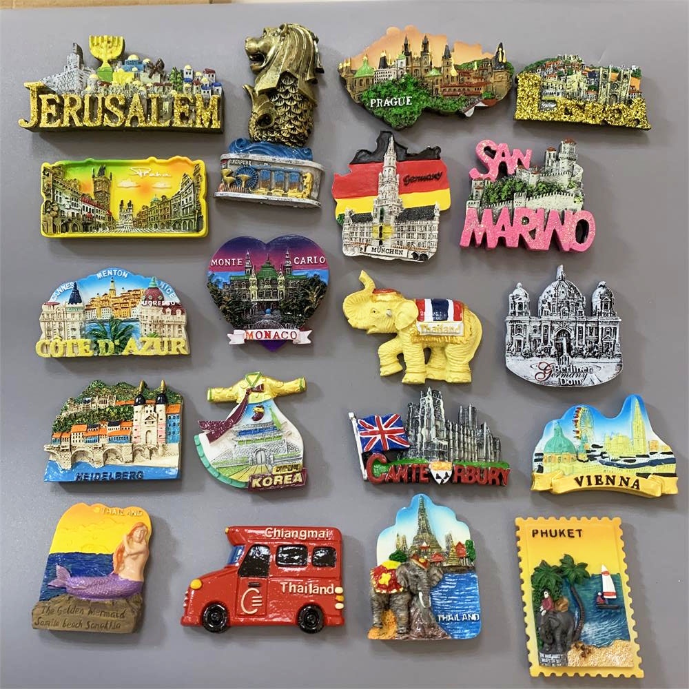 Resin Fridge Magnet Thailand Germany Vienna Travel Souvenir ...