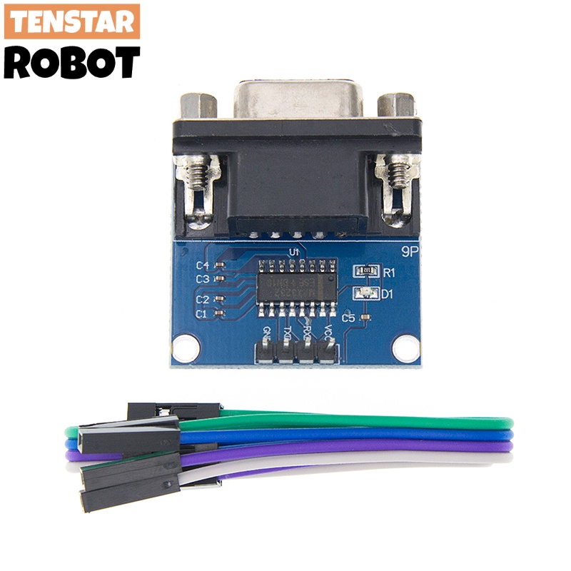 MAX3232 RS232 to TTL Serial Port Converter Module DB9 Connector MAX232 ...