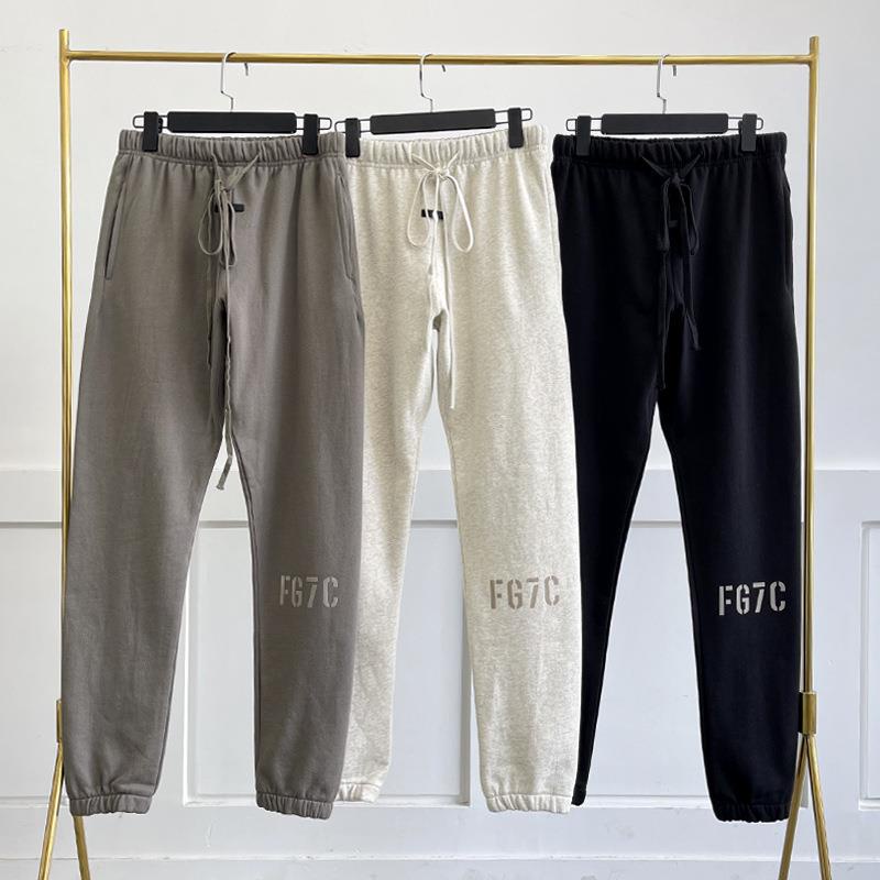 FOG double-line ribbon letter drawstring flocking FG7C high street FEAR OF GOD loose basic ...