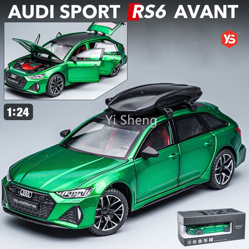 1:24 Scale Diecast Audi RS 6 Avant Quattro Sport Car With Roof Box ...