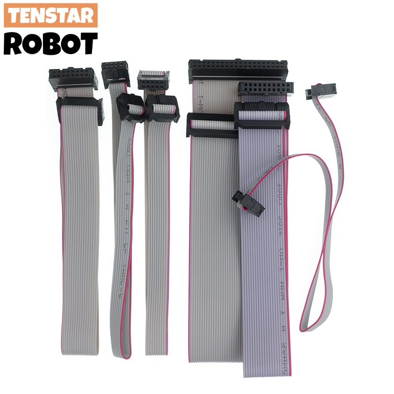 2.54MM pitch FC-6/8/10/16/20/40 PIN 30CM JTAG ISP DOWNLOAD CABLE Gray Flat Ribbon Data Cable FOR ...