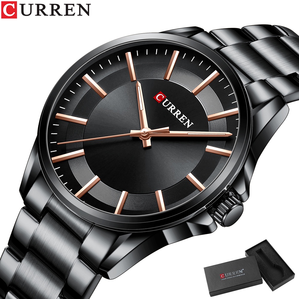 CURREN Original Men's Watch Fashion Business Sport Stainless Steel ...