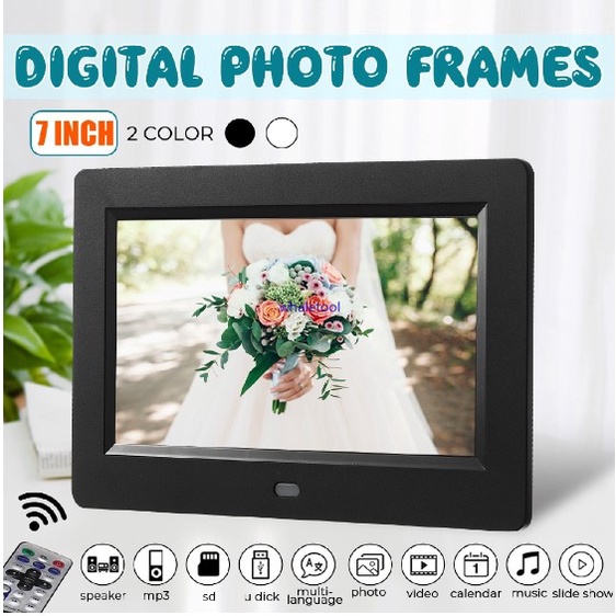 Digital Photo Frame 10.1/7 Inch HD Frame Picture 1024*600 Multi-Media ...