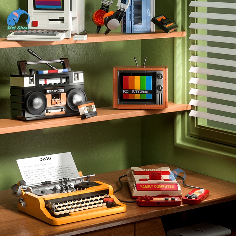 Classic Creative Ideas Building Blocks Mini Bricks Typewriter Telephone ...
