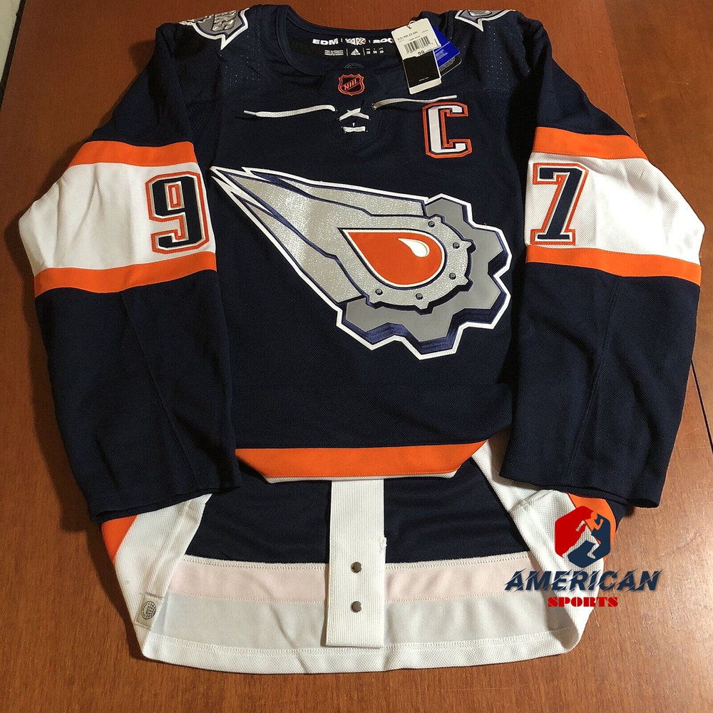Reverse Retro Edmonton Oilers NHL Jersey Connor McDavid 97 Hockey ...