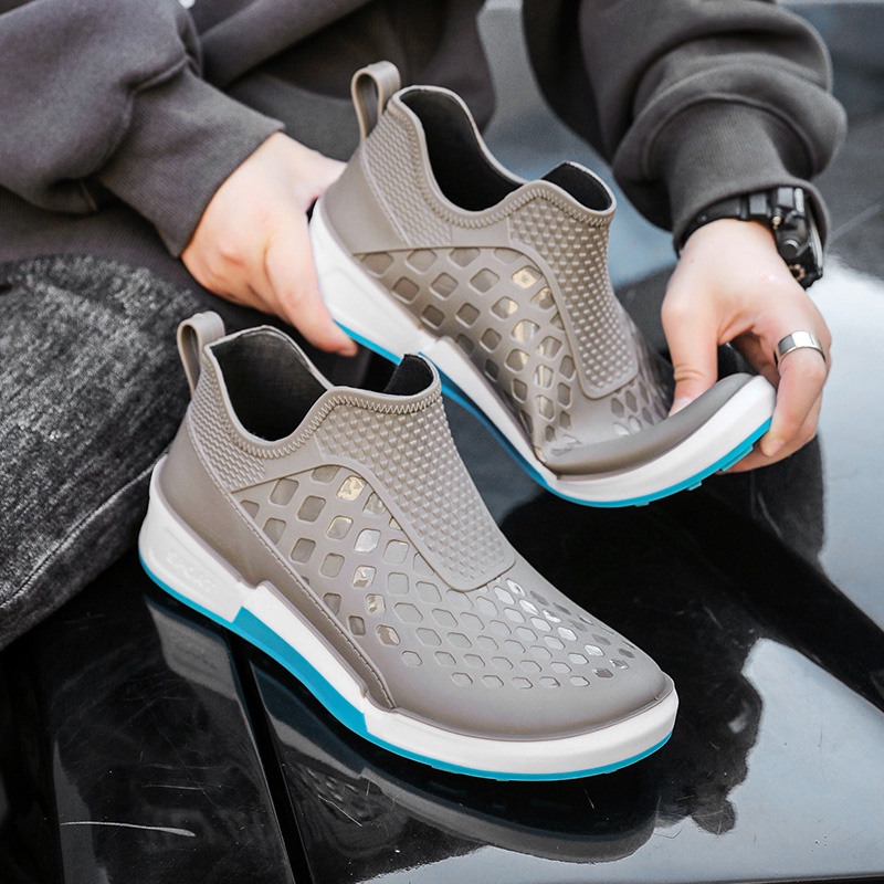 Rain shoes men's models spring and autumn construction site labor ...
