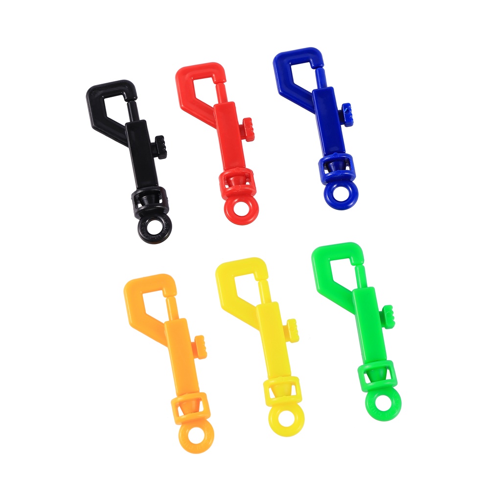 10Pcs Rainbow Color Plastic Bird Cage Lock Spring Silk Toy Key Hook ...