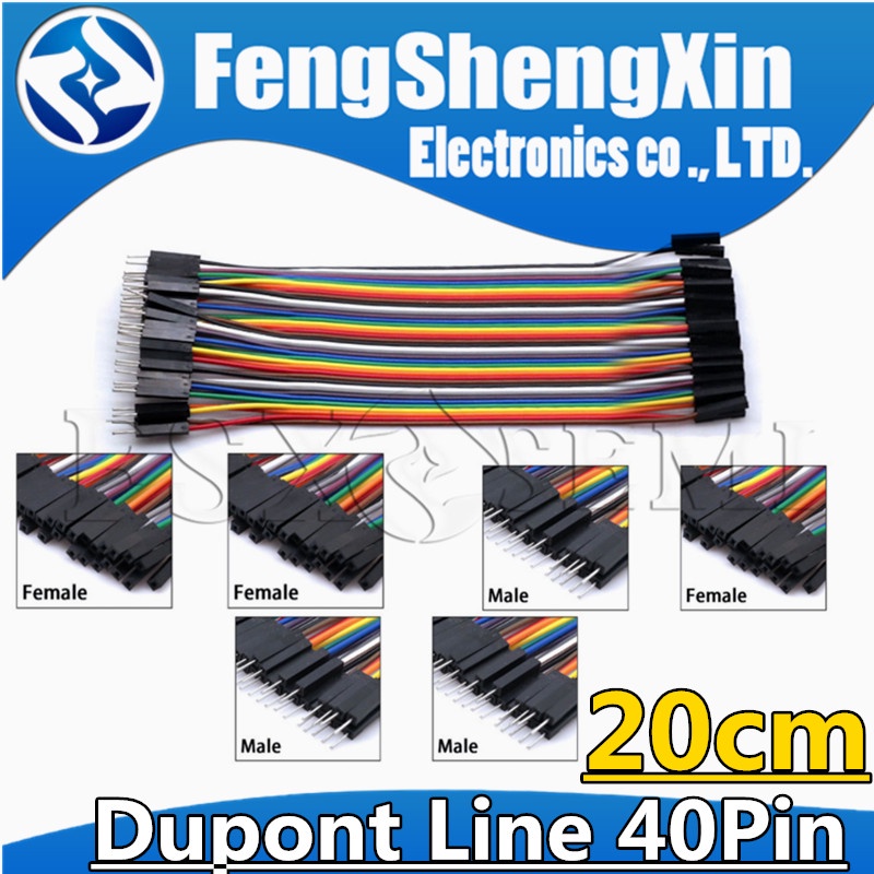 Dupont Line 40Pin 20CM Male to Male + Male to Female and Female to ...
