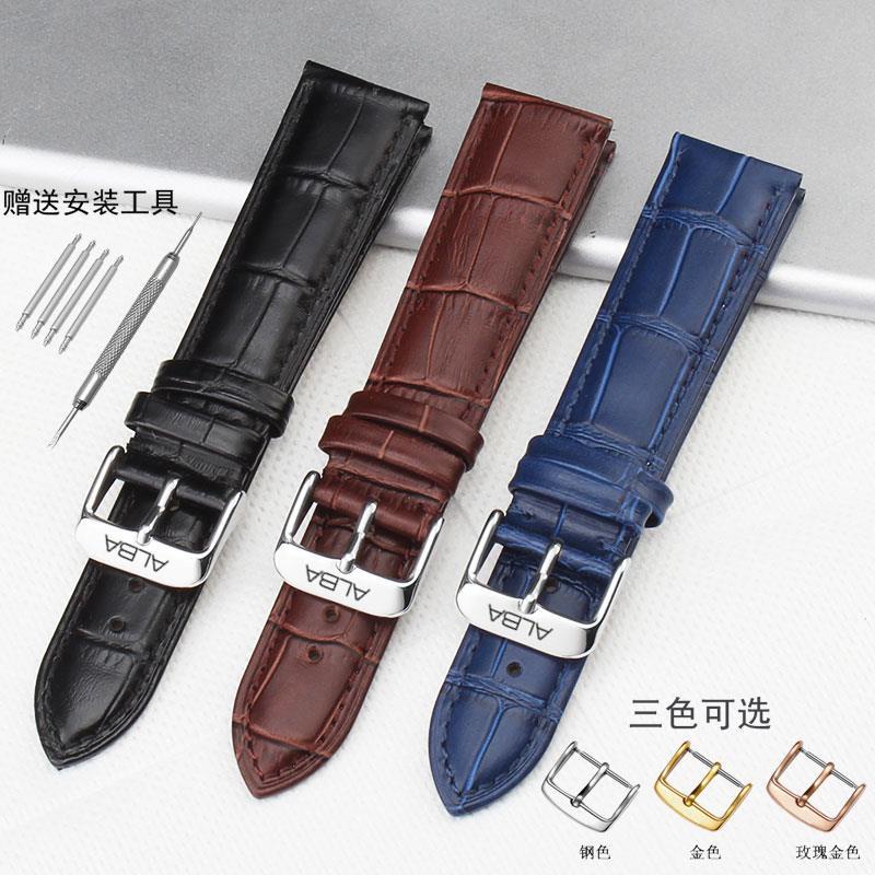 3/14 ALBA Yabo leather watch belt men's and women's first layer calf ...