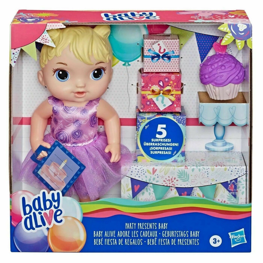 Baby Alive Cupcake Party Surprises Party Presents Baby Doll E8719 ...