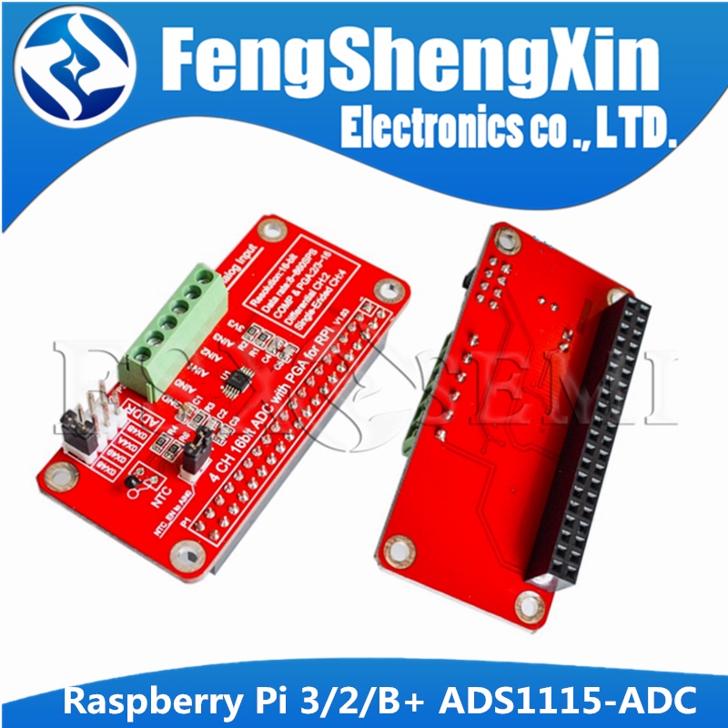 1pcs 3.3V ADS1115 ADC Module for Raspberry Pi 3/2 / B + / I2C RPI ADS1115 ADC Analog to Digital ...