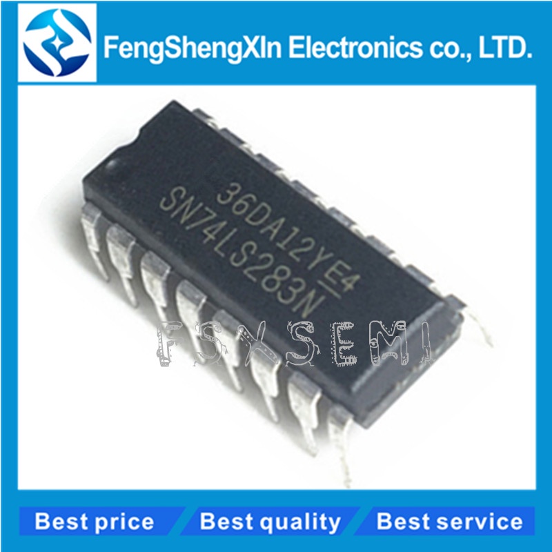 100pcs/lot SN74LS283N DIP-16 74LS283 HD74LS283P DM74LS283N 4 BIT BINARY ...