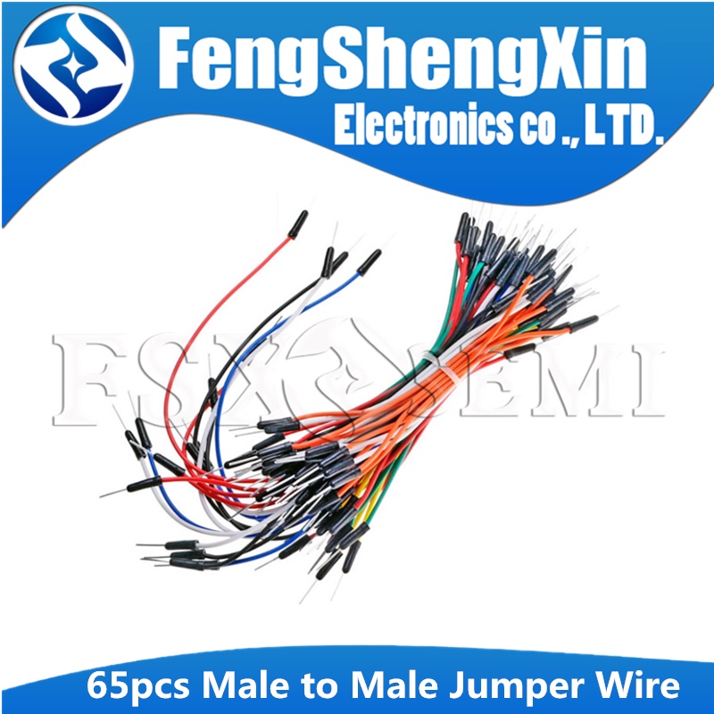 65pcs Jump Wire Cable Male to Male Jumper Wire for Breadboard Line ...