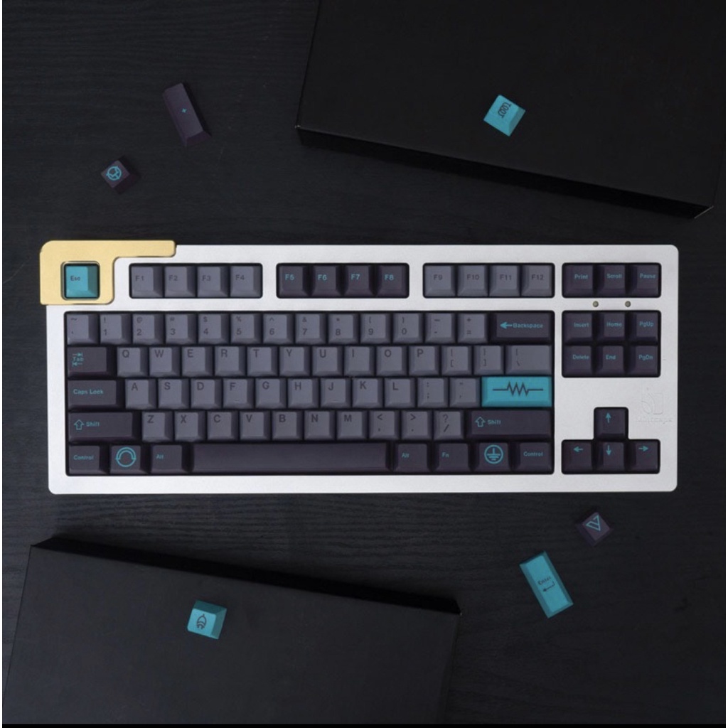 GMK Electric keycaps PBT Dye-sub Cherry Profile Keycap Custom Keycaps Compatible with Cherry ...