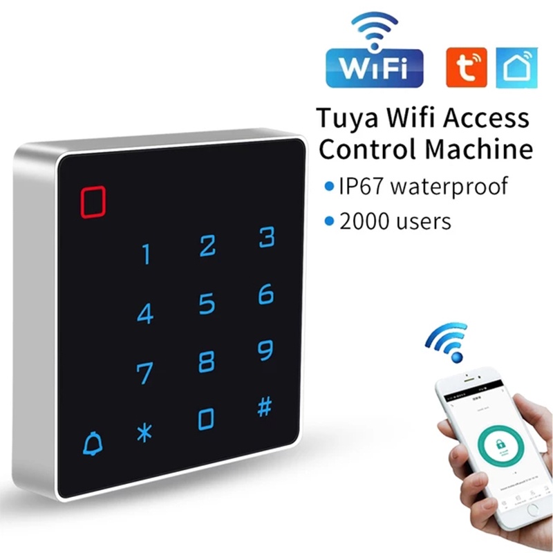 Standalone WIFI Tuya Smart Life App Backlit Door Access Control Keypad ...