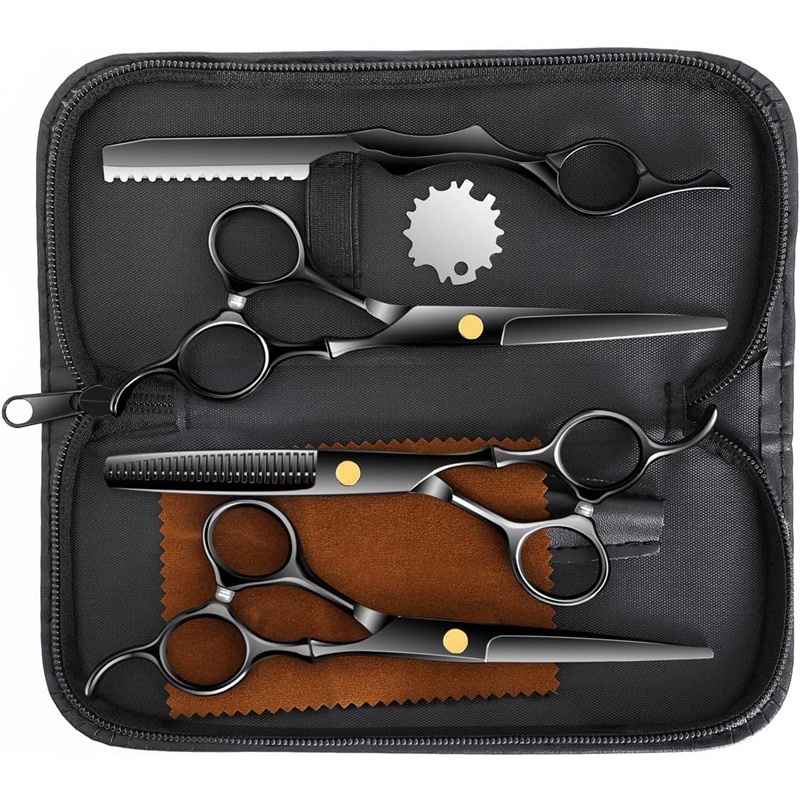 Professional Hairdressing Scissors Set Stainless Steel Haircutting Pro ...