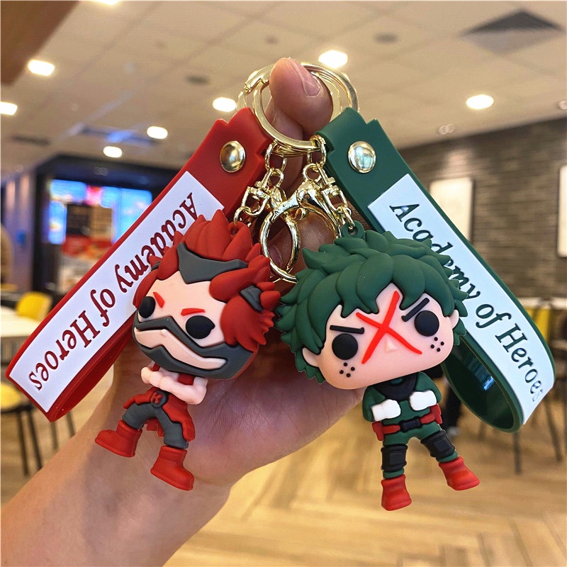 Cartoon Anime My Hero Academia Keychain Midoriya Izuku Bakugo Katsuki ...