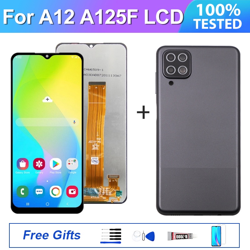 LCD For Samsung Galaxy A12 SM-A125F/DS A125 Display Touch Screen Assembly + Battery Back Cover ...