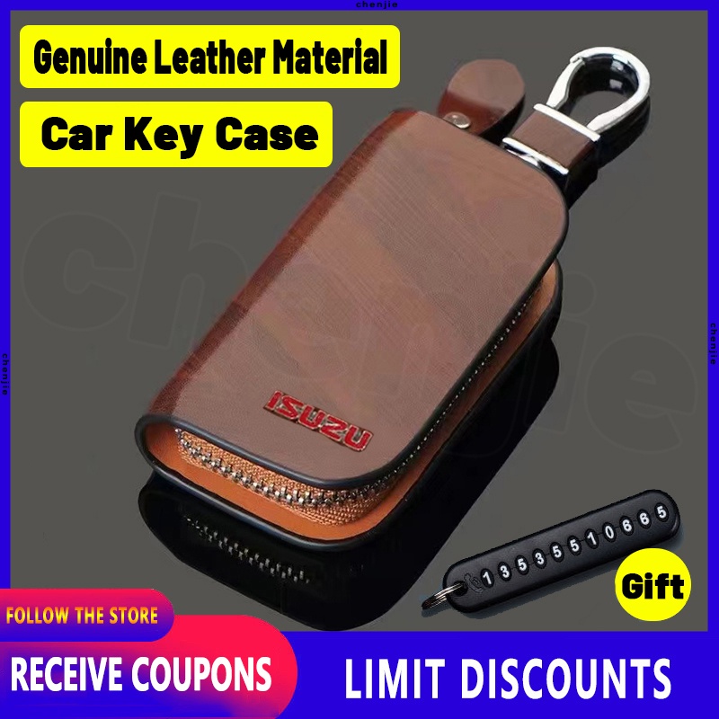 High quality with car logo genuine leather car key case car key cover ...