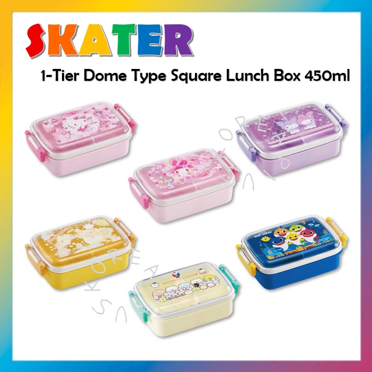[SKATER] 1-Tier Dome Type Square Lunch Box 450ml RBF3ANAG | Shopee ...