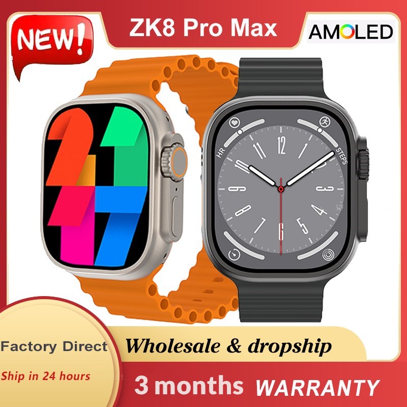 Original New ZK8 Pro Max Ultra Series 8 Smart Watch 2.2 inch Compass ...