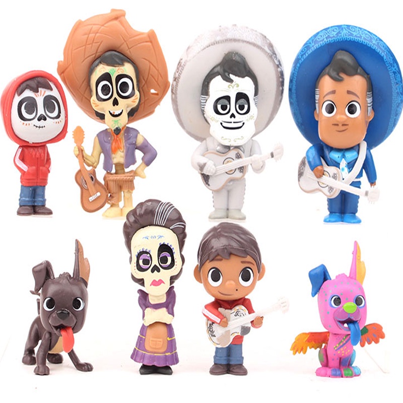 8pcs Coco Movie Miguel Riveras Ernesto de la Cruz Hector Action Figures ...