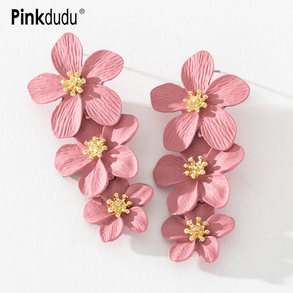 Pinkdudu Fashion Spray Paint Flowers Colorful Drop Earrings New ...