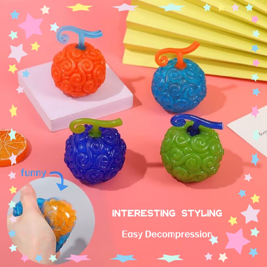 One Piece Devil Fruit Decompression Toy Rubber Pinch Music Vent ...