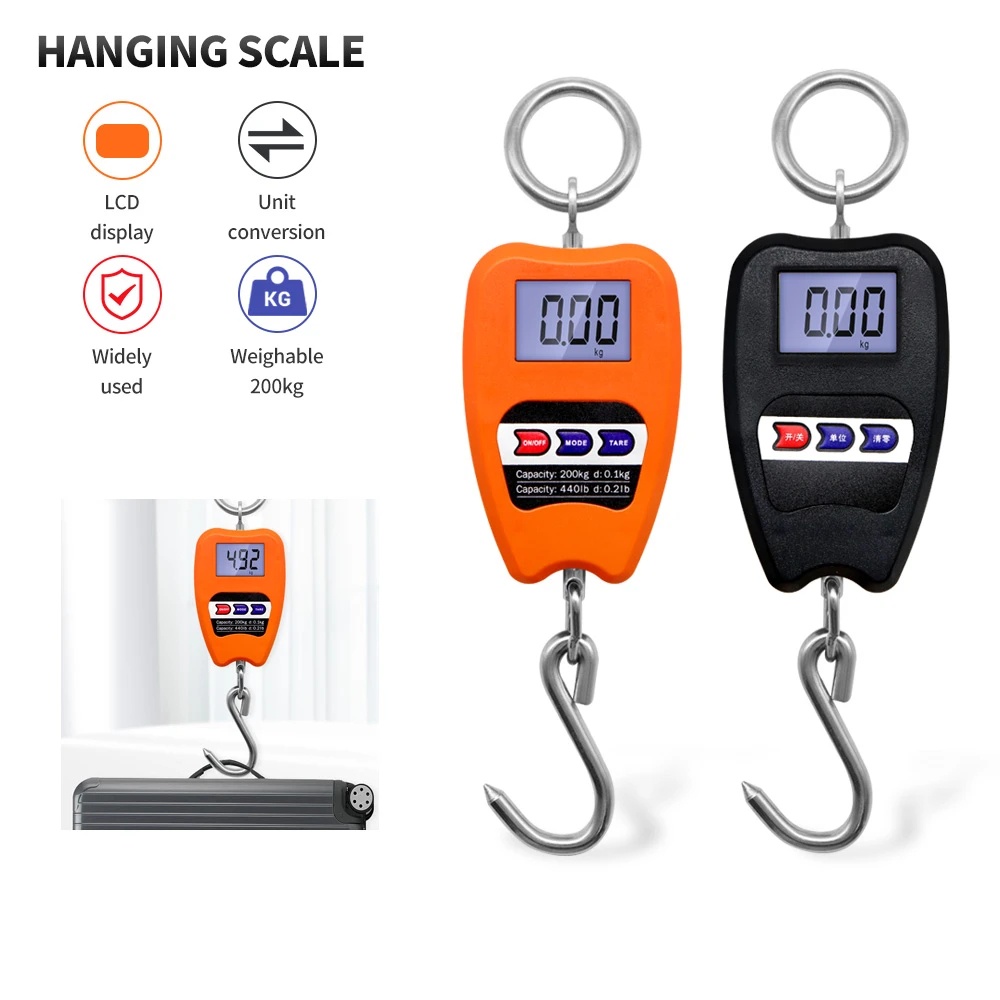 Mini Crane Scale 200kg Weighing Digital Industrial Hanging Scale 200kg ...