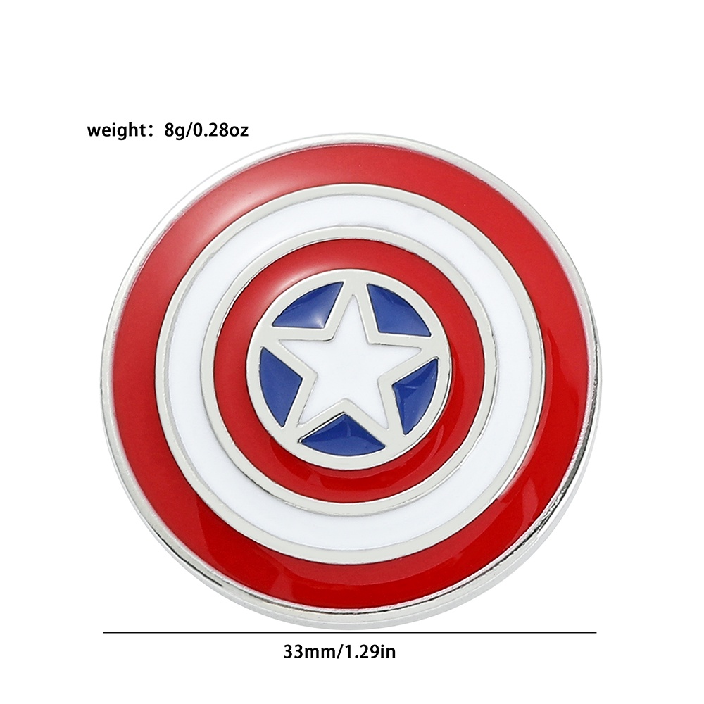 Superhero Collection Brooch Captain America Iron Man Spider Man Hulk ...